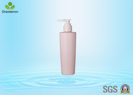 Pink 220ML Plastic Body Wash Pump Bottles For Cosmetic Packaging , Soap Bottle
