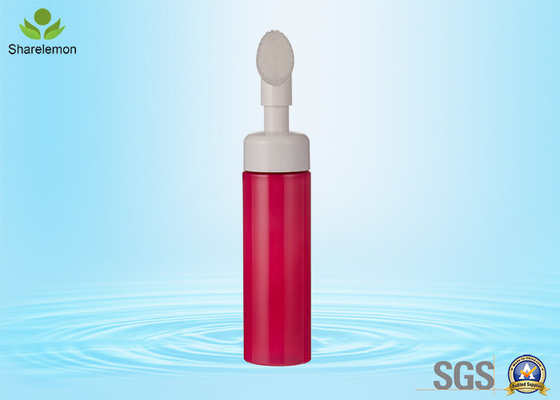 200ml Red PET Cosmetic Lotion Plastic Bottles with Pump Dispenser