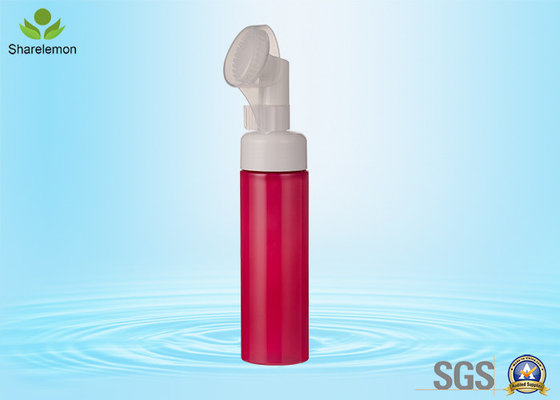 200ml Red PET Cosmetic Lotion Plastic Bottles with Pump Dispenser