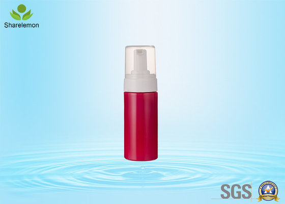 Red Color Foam Pump Bottle for Body Lotion Use Easy Carry 120ml