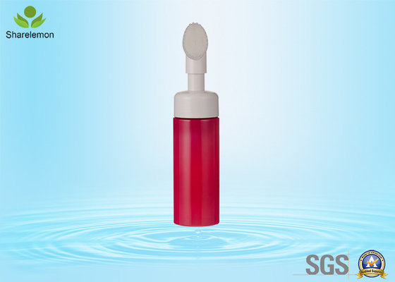 150ml Plastic Foam Pump Bottles with Facial Cleaning Brush for Cosmetics