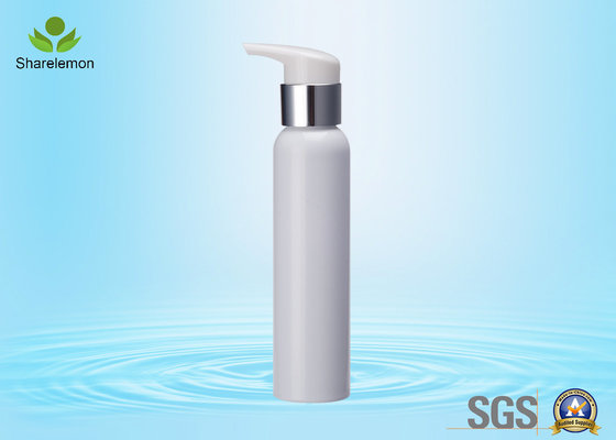 White Fine Mist Spray Bottle / Plastic Cylinder Bottles for Body Lotion 100ml