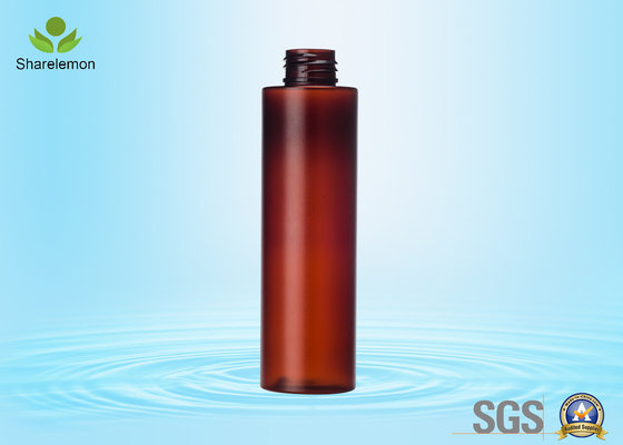 Amber Plastic Pump Bottles , Empty Cosmetic Container for Essential Oils 150ml