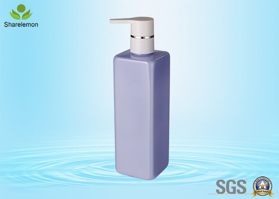 Square Shape Plastic Shampoo Pump Bottles with Pressure Pump for Shampoo 480ml