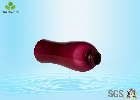 Red Colored 450ml Plastic Shampoo Bottles With Lotion Pump / Filp Top Cap