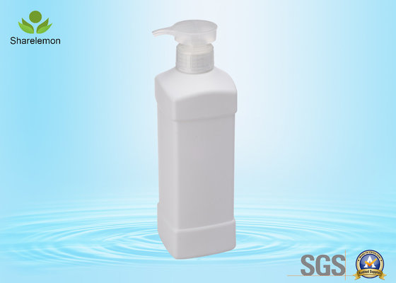 White 1000ml PE Pump Bottles For Household Bath Washing Packaging