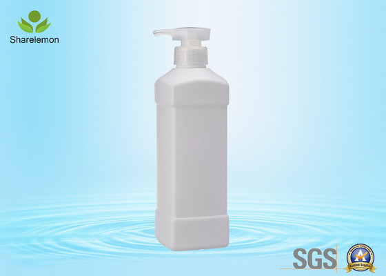 Square Shaped 1000ml PE Plastic Pump  Bottles with Pump Dispenser