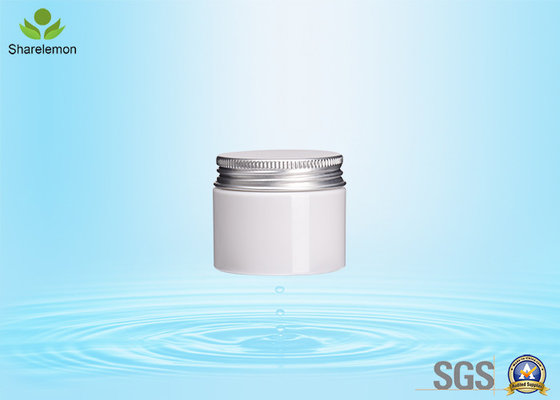 50ml White Plastic Cream Jars with Aluminum Lids For Cosmetic