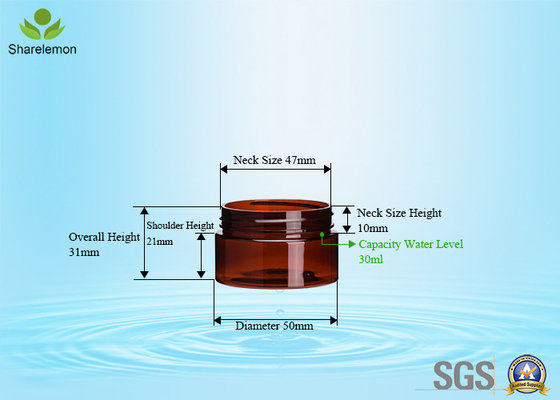 30ML Plastic Hermetic Cosmetic Jars With Lids For Cellumination Essence
