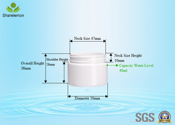 40ml Plastic Cream Jars with Aluminum Lids for Eye Cream Packing