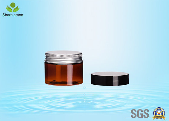 40ml PET Cylinder Wide Mouth Jar With Aluminum Cap For Hand Cream