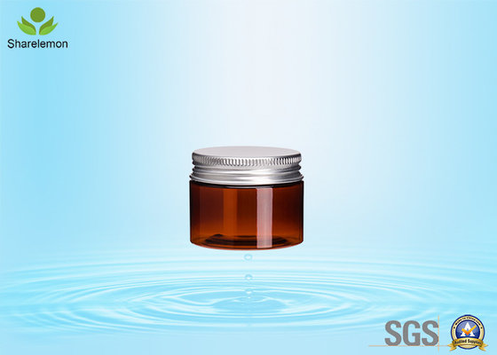 40ml PET Cylinder Wide Mouth Jar With Aluminum Cap For Hand Cream