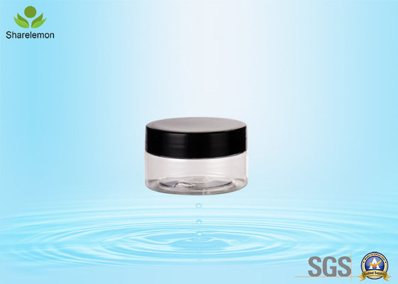 40ml Transparent PET Plastic Cream Jars with Black Cap Environmental
