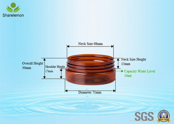 50ml Plastic Cream Jars / Plastic Container for Face Cream Packing with Screw Cap
