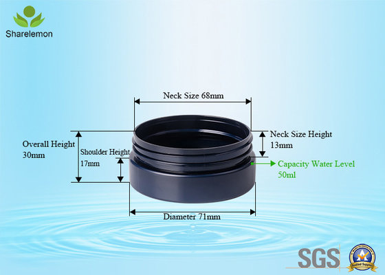 Eco Friendly Plastic Cream Jar with Screw Lid for Face Cream 50g