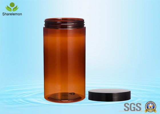 Large Capacity Food Storage Jar / Plastic Cream Jar with Sliver Lids 1000ml