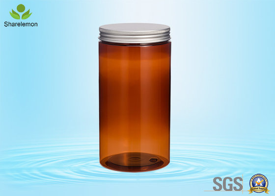 Large Capacity Food Storage Jar / Plastic Cream Jar with Sliver Lids 1000ml