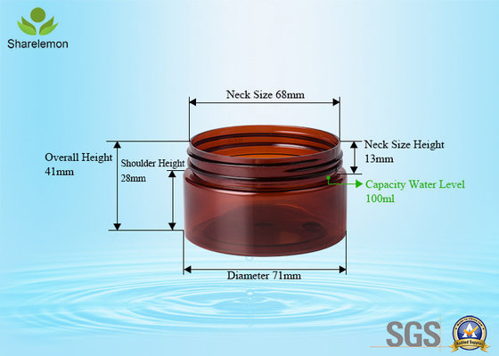 Plastic Cream Jar, Plastic Container with Screw Cap for Hair Conditioner 100ml