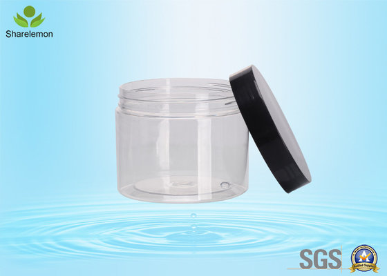 300ML Round Transparent Cosmetic Mask Cream Jar With Plastic Cap