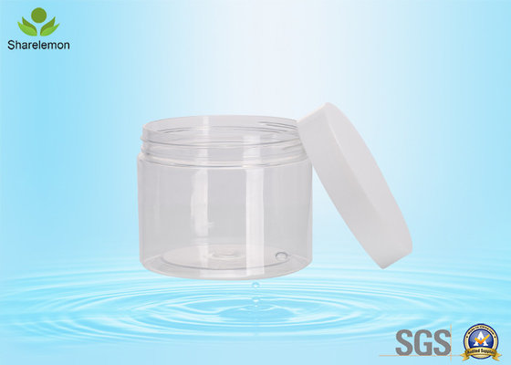 300ML Round Transparent Cosmetic Mask Cream Jar With Plastic Cap