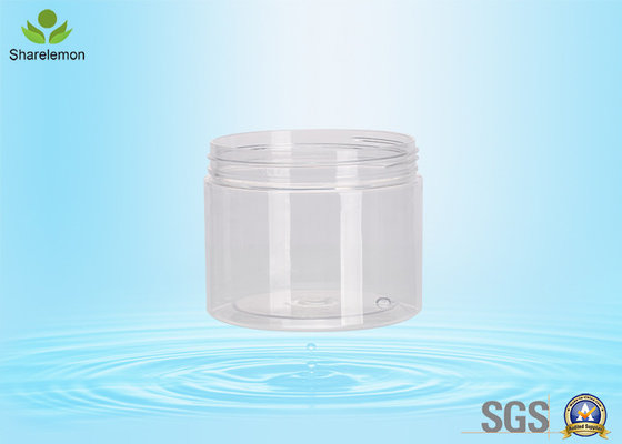 300ML Round Transparent Cosmetic Mask Cream Jar With Plastic Cap