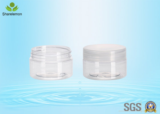 60ML Clear Screw Lids Plastic Empty Cosmetic Pot Jar, Travel Cream Jar