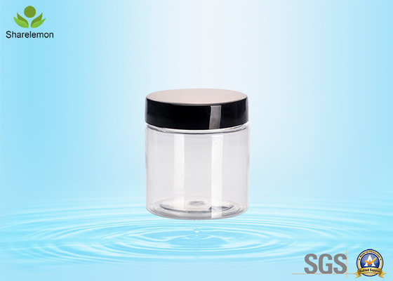 120ml Transparent Plastic Cream Jar with Black Lid for BB Cream Packing