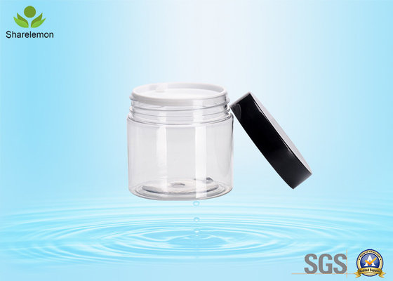 Transparent 100ml Plastic Cream Jars For Shaving Cream Packaging