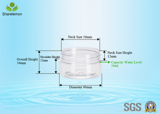 50ml Plastic Cosmetic Jars With Screw PP Cap for Baby face care