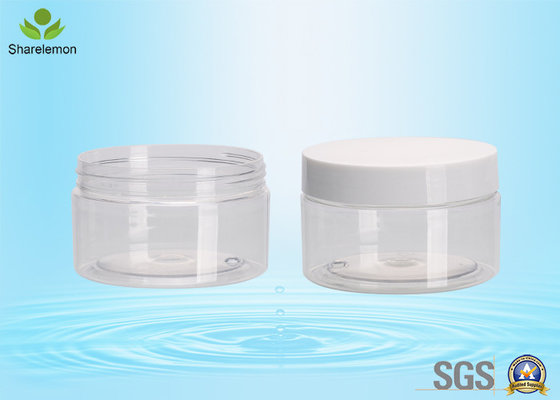 200ml 26g Transparent Plastic Cosmetic Cream Jars with PP Caps