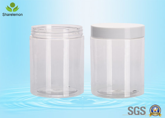 Clear 500ml Pet Plastic Cream Jars for Salon Hair Dye Packaging