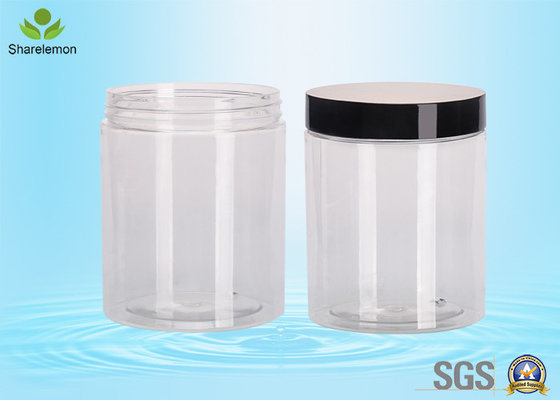 Clear 500ml Pet Plastic Cream Jars for Salon Hair Dye Packaging
