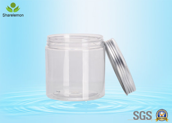 400ml Clear Plastic Cream Jar / Plastic Cosmetic Container with Aluminum Lids