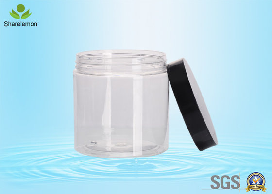 400ml Clear Plastic Cream Jar / Plastic Cosmetic Container with Aluminum Lids