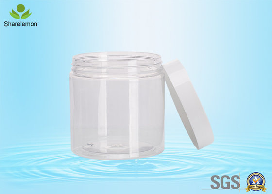 400ml Clear Plastic Cream Jar / Plastic Cosmetic Container with Aluminum Lids