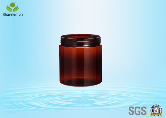 500ml Round Shape Plastic Cosmetic Jar With Silver Cap For Scrub Cream