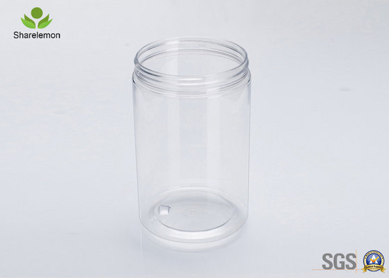 800ML PET Round Clear Plastic Jars With Lids Food Grade For Packaging