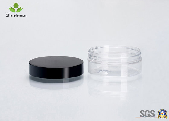 100g Transparent Plastic Cream Jar with Aluminum Lid for Makeup Concealer