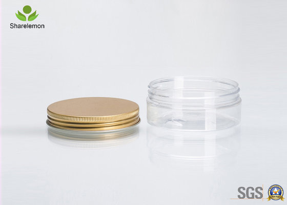 100g Transparent Plastic Cream Jar with Aluminum Lid for Makeup Concealer