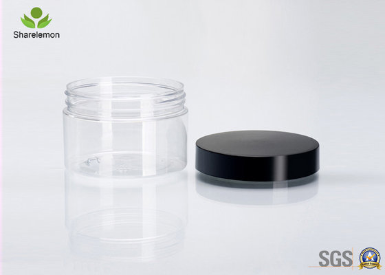250g Plastic Cosmetic Containers / Plastic Cream Jars with Aluminum Lids for Mask