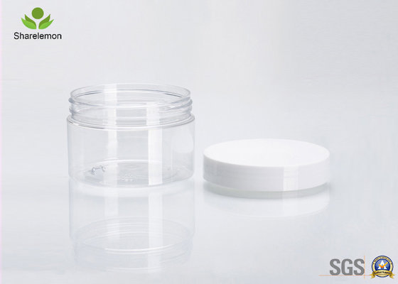 250g Plastic Cosmetic Containers / Plastic Cream Jars with Aluminum Lids for Mask