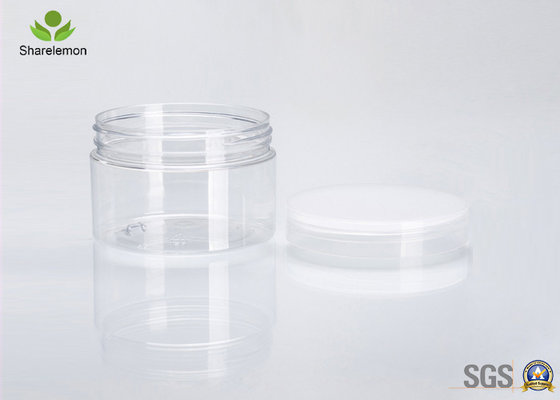 250g Plastic Cosmetic Containers / Plastic Cream Jars with Aluminum Lids for Mask