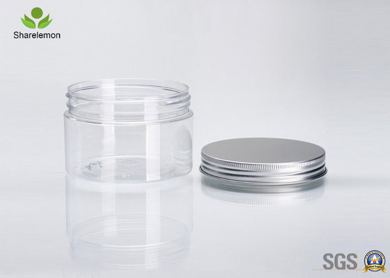 250g Plastic Cosmetic Containers / Plastic Cream Jars with Aluminum Lids for Mask
