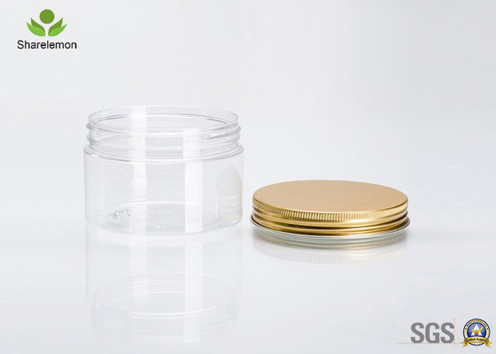 250g Plastic Cosmetic Containers / Plastic Cream Jars with Aluminum Lids for Mask