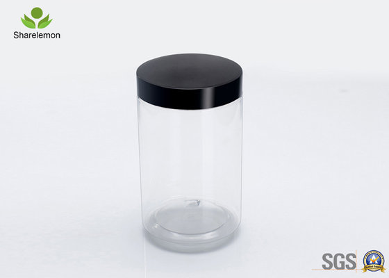 800ml Clear Plastic Cream Jars Plastic Food Storage Container with White Caps
