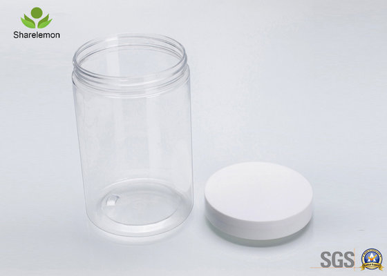 800ml Clear Plastic Cream Jars Plastic Food Storage Container with White Caps