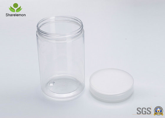 800ml Clear Plastic Cream Jars Plastic Food Storage Container with White Caps