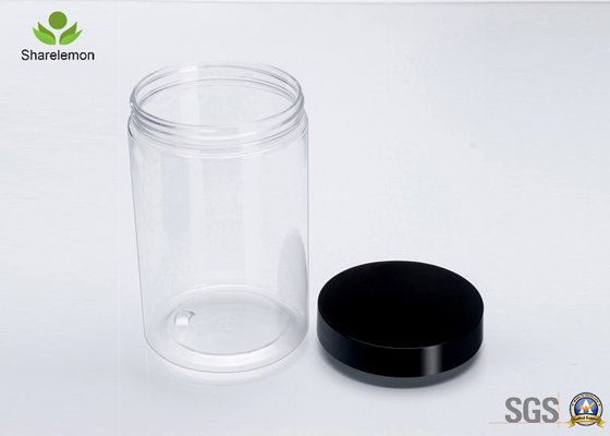800ml Clear Plastic Cream Jars Plastic Food Storage Container with White Caps