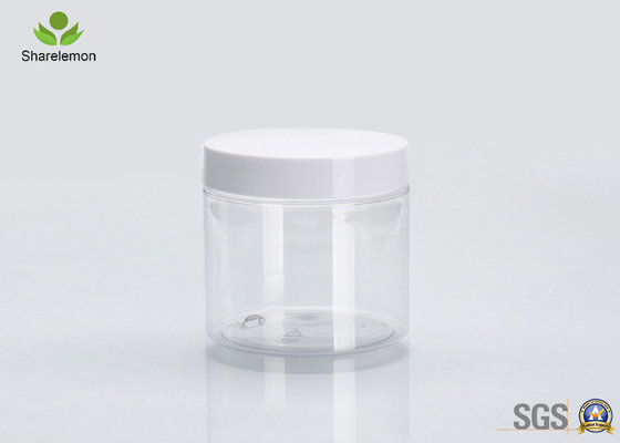 400g Clear Plastic Cosmetic Container / Plastic Cream Jars with Golden Lids