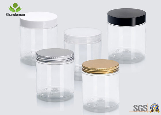 Clear 500ml Plastic Cream Jar Plastic Cosmetic Jar with Different Color Cap